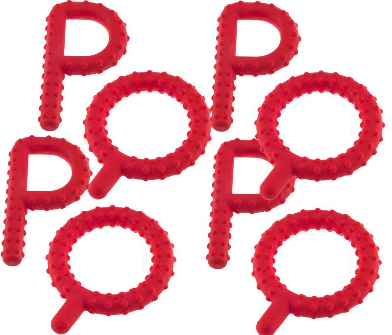 Chewy Tube - Ps & Qs - Red Knobby - Stage 2 Teether - UK Stock ...